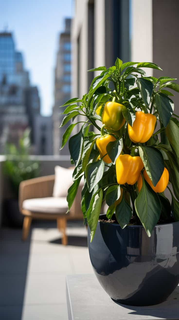 Spannende Paprika Pflanzen Balkon Bild